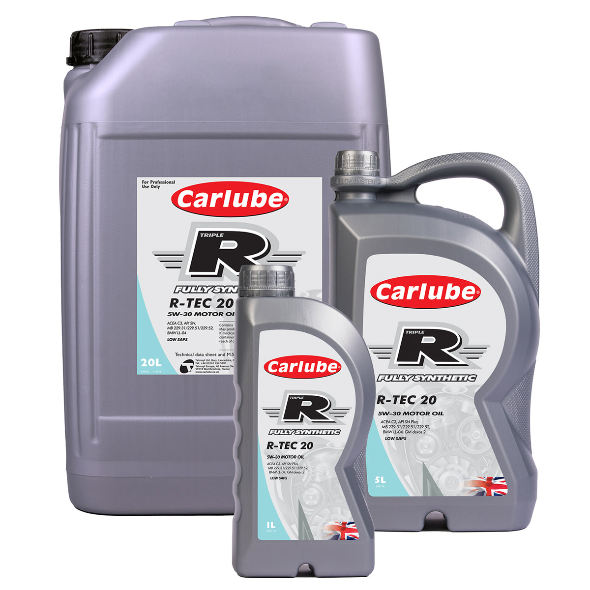 Carlube Triple R 5W-30 C3 Plus Fully Synthetic Engine Oil R-TEC 20